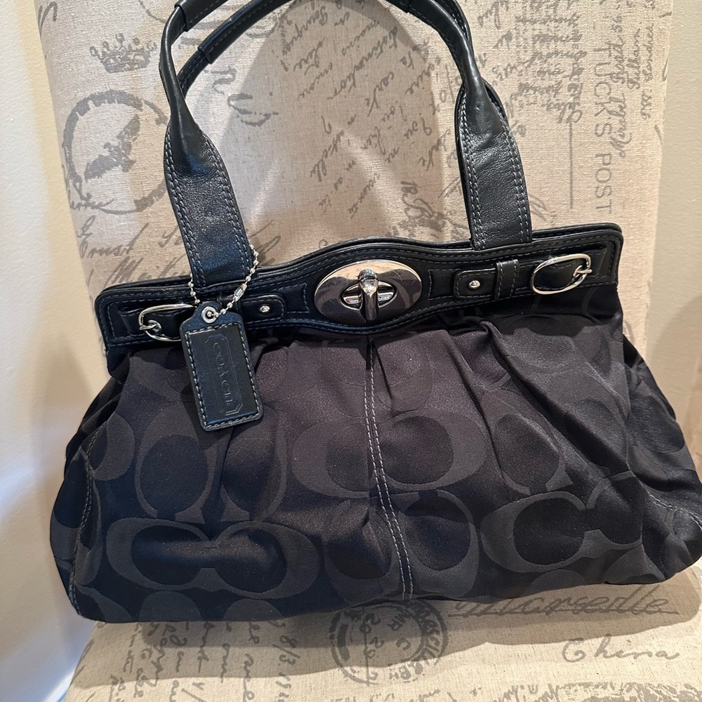 Coach 13906 Cooper Signature Turnlock Handbag Black E… - Gem